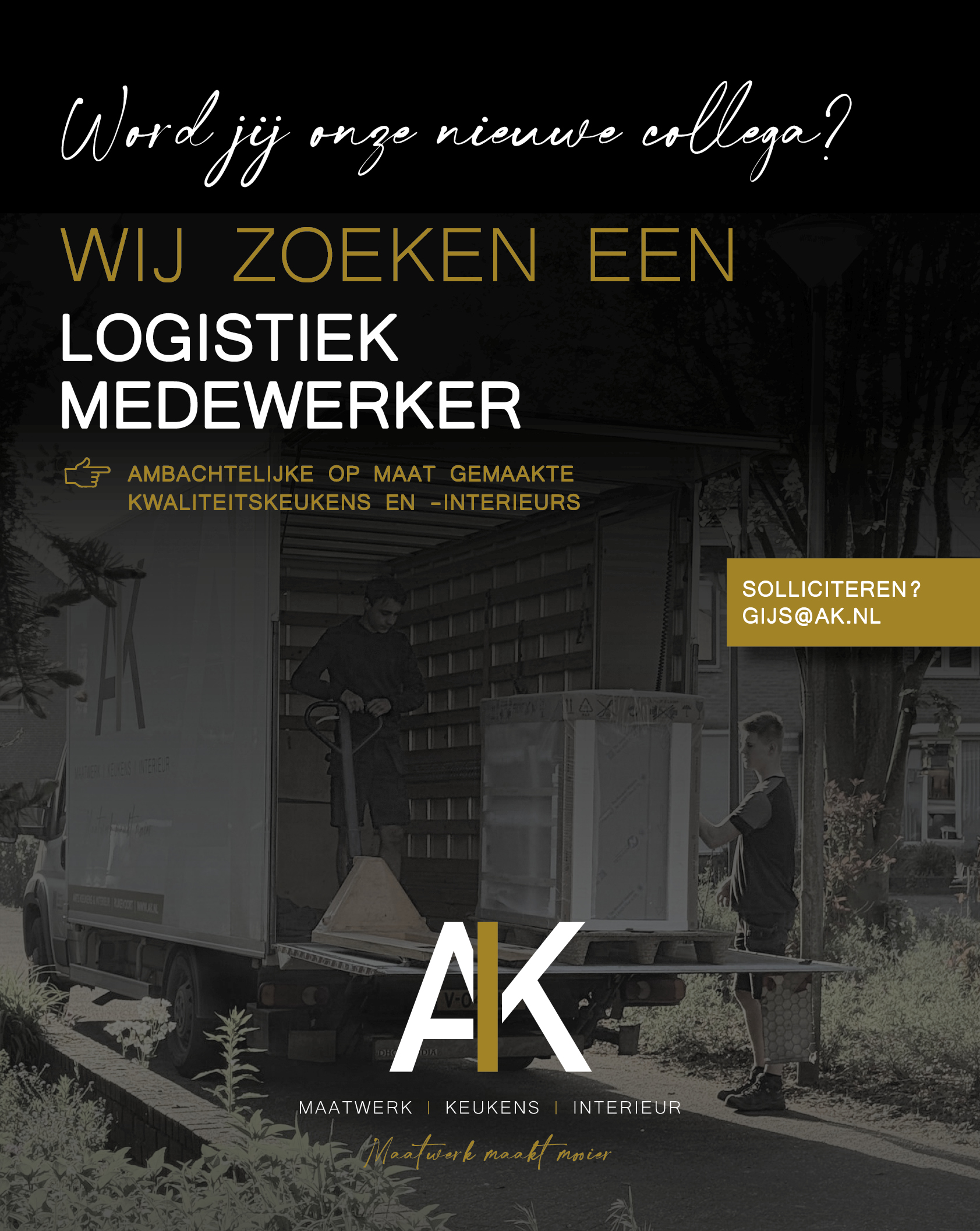 Vacature Logistiek medewerker - Arts Keukens en Interieur